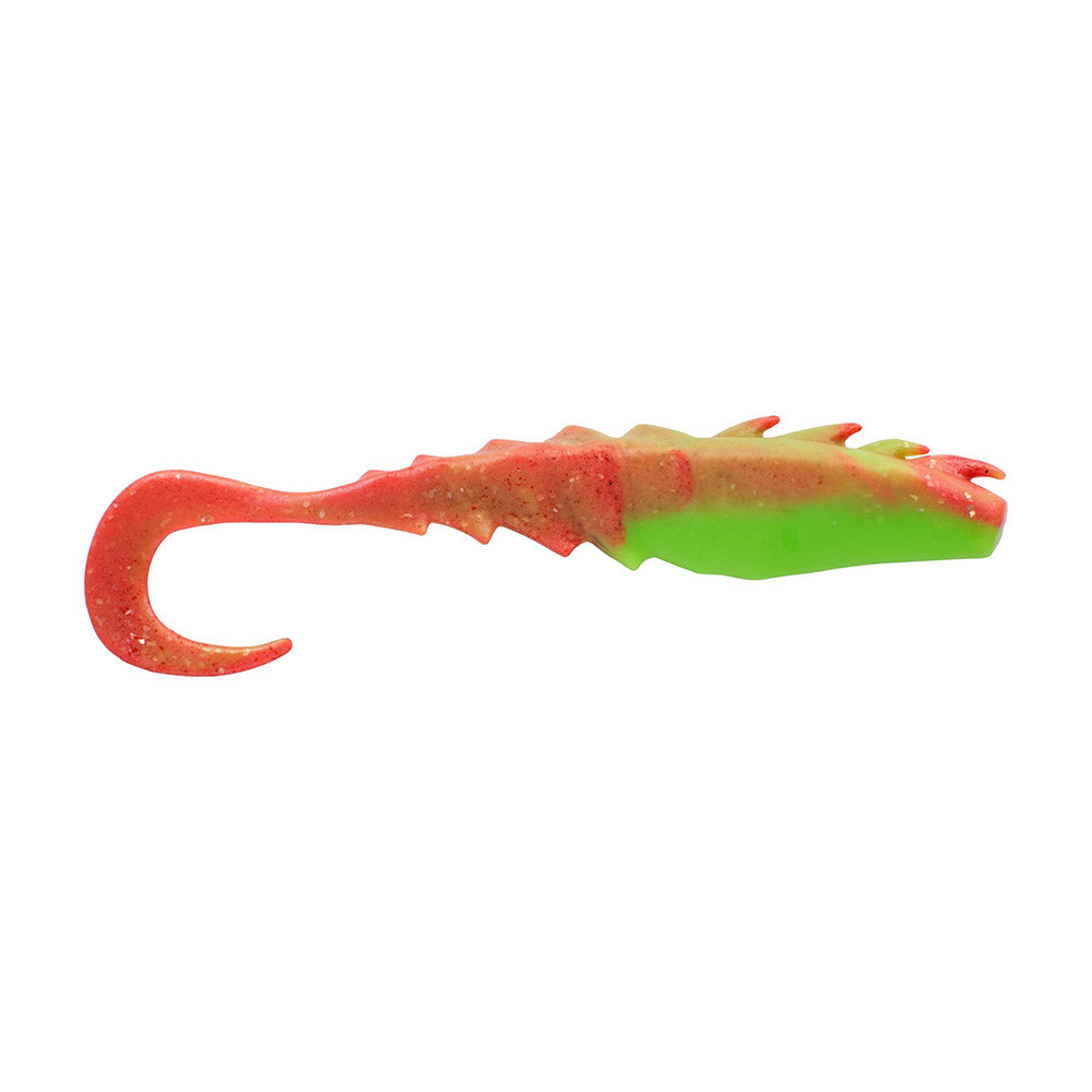 Berkley Gulp! Saltwater Nemesis Prawn Curl Tail - 4" - Nuclear Chicken