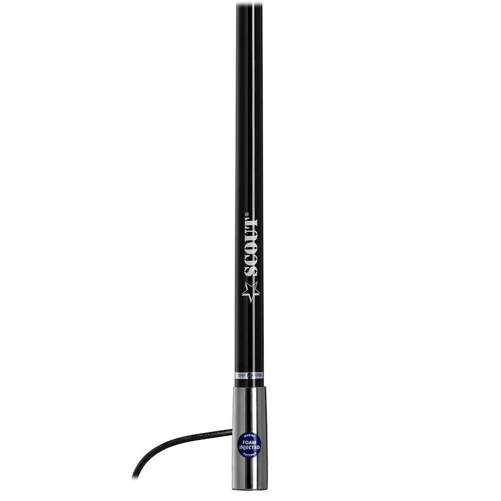 Scout Titan Series 4' Black VHF Antenna 3dB Stainless Steel Ferule w/5M ...