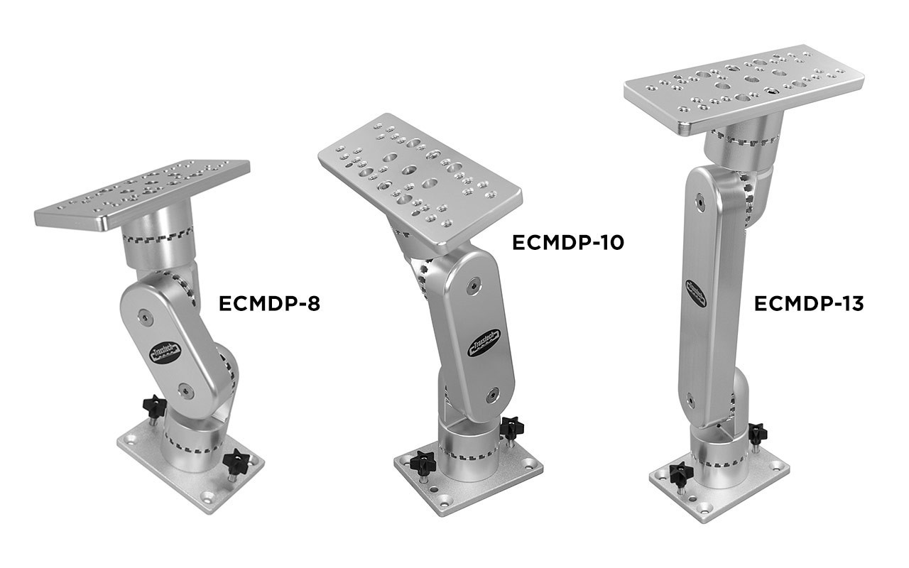 Traxstech Dual Pivot Electronics Mount 10" Tall (ECMDP-110) - Walleye ...