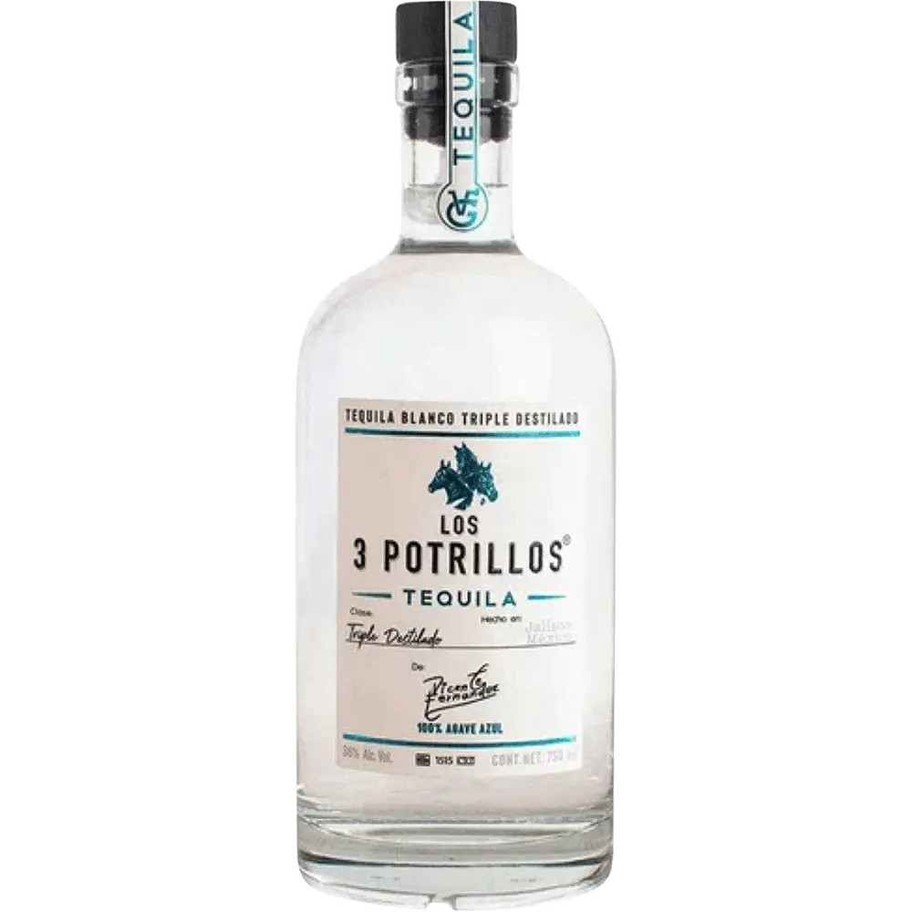 Los 3 Potrillos Tequila Triple Distilled Blanco 750ml