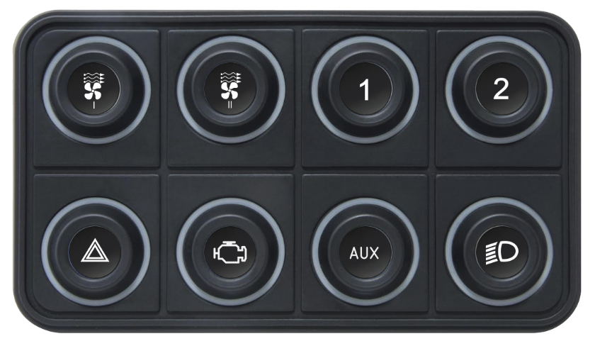 8 button intelligent programmable CAN keypad for use with EMU Black and ...