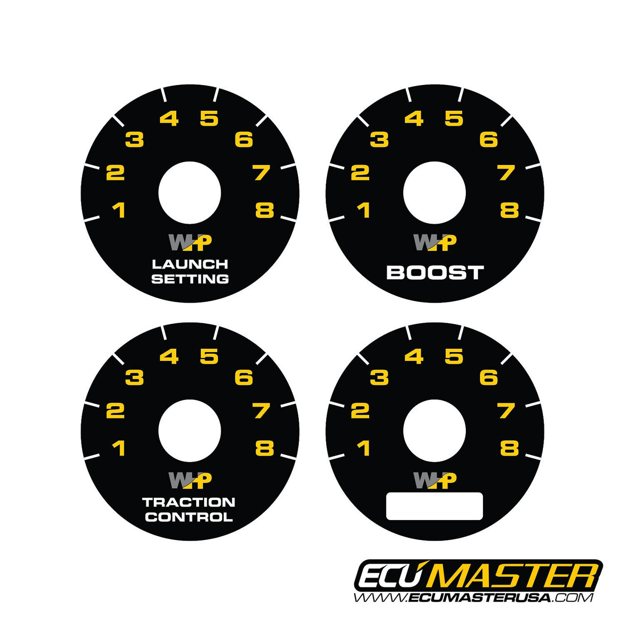 8 Position Rotary Switch Sticker Pack - Racing Tech