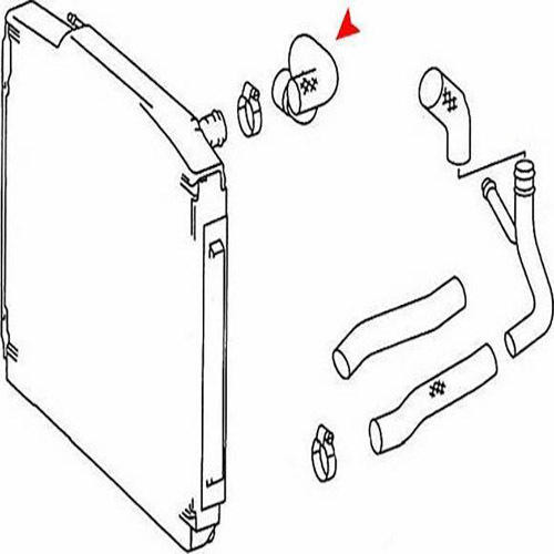 Mercedes-Benz W116 Radiator Upper Coolant Hose 1105012282