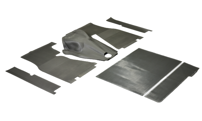 Mercedes-Benz W121 190SL 7-Piece Interior Rubber Mat Set - 121684000098