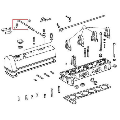 Mercedes-Benz M127 & M129 Engine, Engine Breather Tube - 1270160830