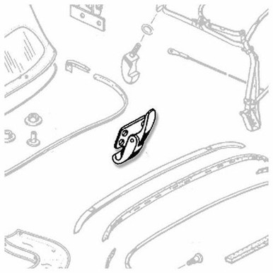 Mercedes-Benz W121 190SL Soft Top Centre Lock - 1217700026
