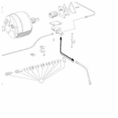 Mercedes-Benz Rear Left Solid Brake Line - 1234206028
