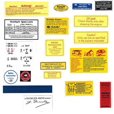 Mercedes-Benz 113 17 Piece Sticker Set (English) | SL Shop