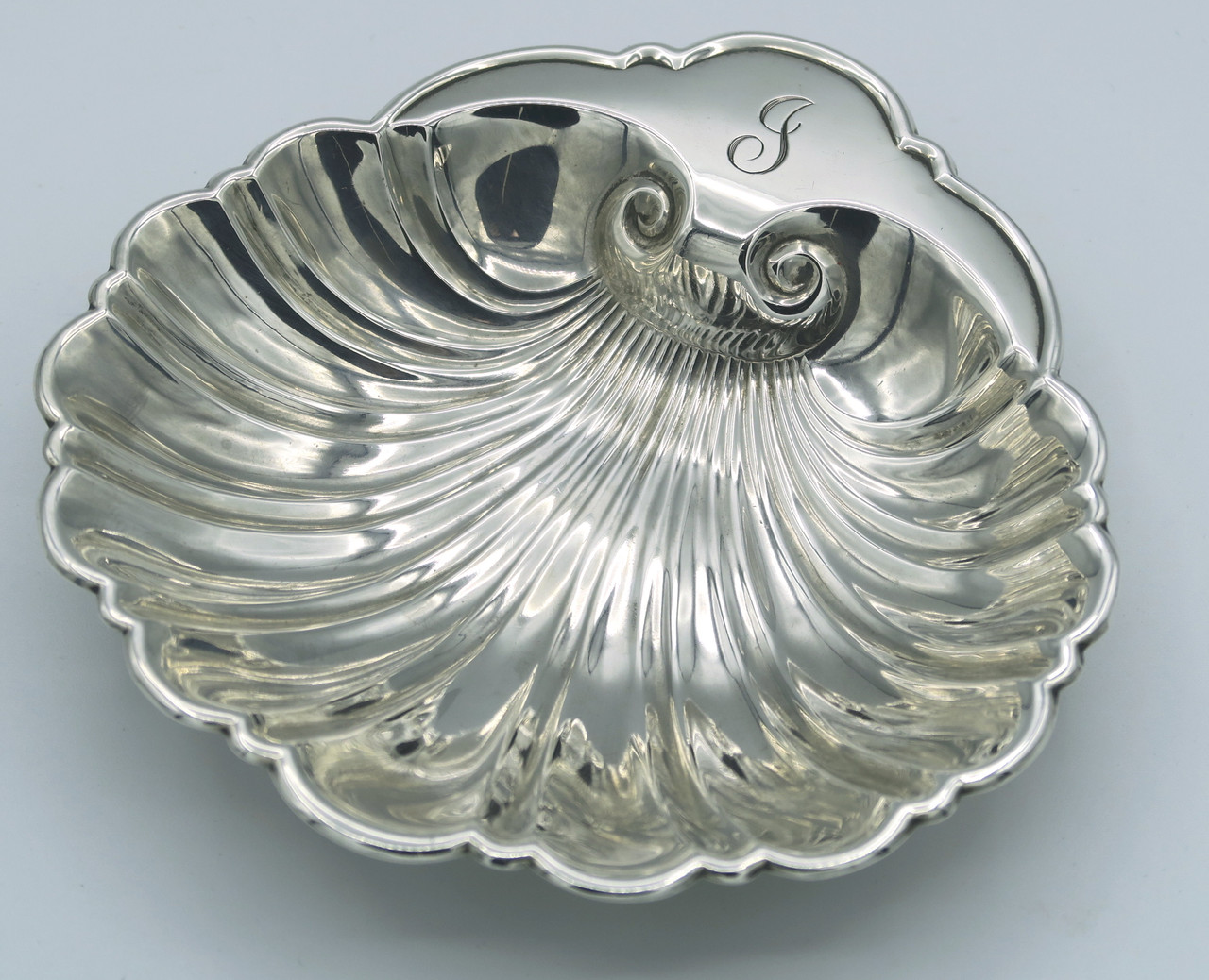 Gorham Clam Dish #445 Sterling 5" Candy Trinket "G" mono