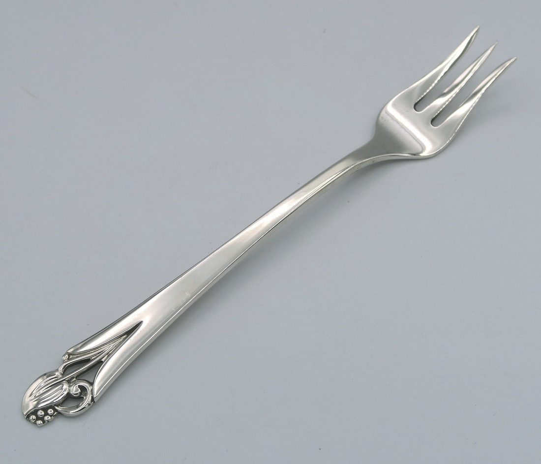 Woodlily by Frank W Smith Sterling Seafood Cocktail Fork 5 3/4"