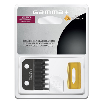GAMMA+ Blade with DLC Fixed Taper & Deep Tooth Gold Titanium