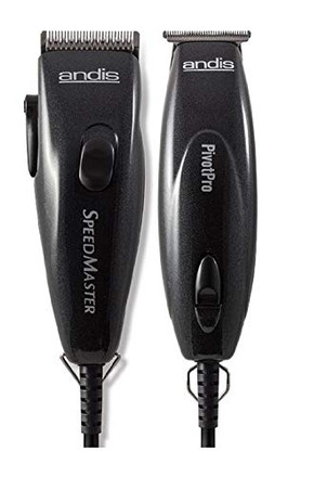 Andis Metallic Black Speed Master Clipper & Pivot Pro Trimmer Combo ...