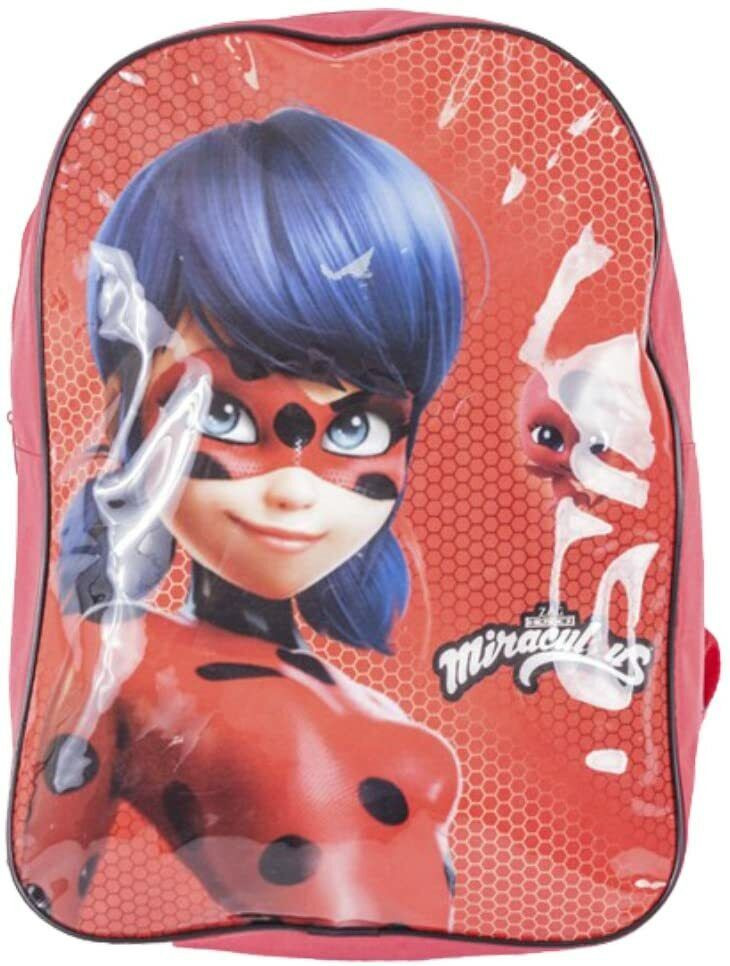 Miraculous Ladybug Large Shiny Front Red Backpack - Big White Rabbit.ie