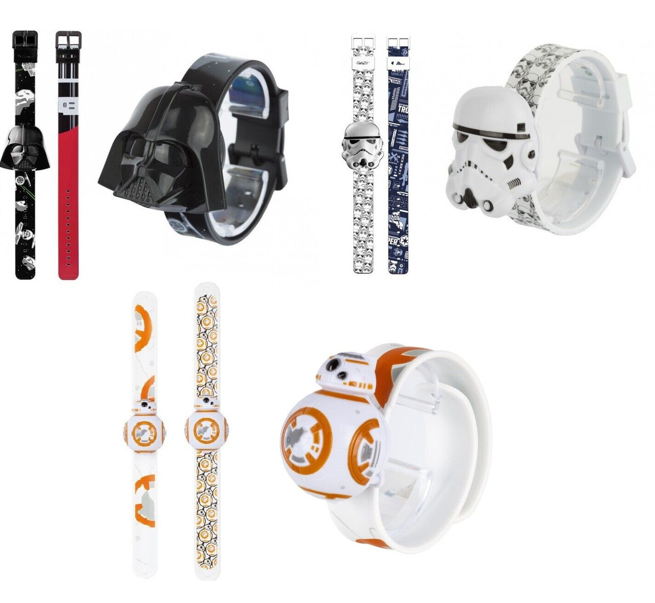 Star Wars Digital Flip Top Watch with 2 Silicon Straps - Big White ...