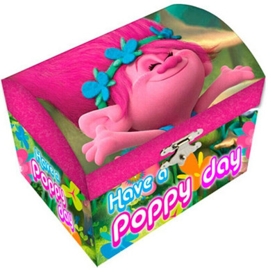 Trolls Cardboard Storage Box with Padlock and Key - Big White Rabbit.ie