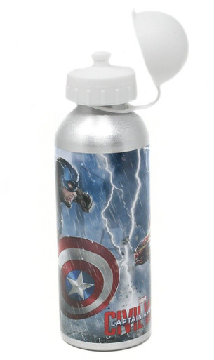 Avengers Aluminium Drinks Bottle 500ml Silver - Big White Rabbit.ie