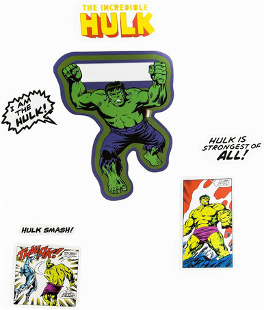 Marvel Incredible Hulk 6 Wall and Door Stickers - Big White Rabbit.ie