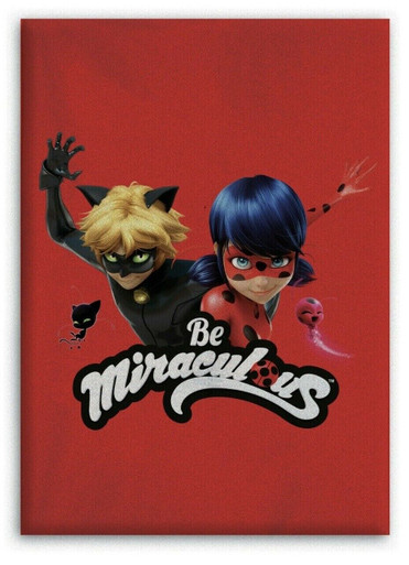 Miraculous Ladybug and Cat Noir Fleece Blanket 140cm (55") X 100cm (39. ...