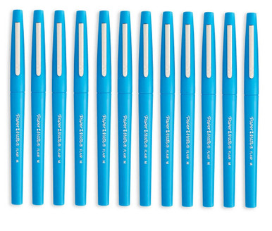Paper Mate Flair Medium Tip Felt Tip Pen Scuba Dive Blue 12 Pack - Big ...
