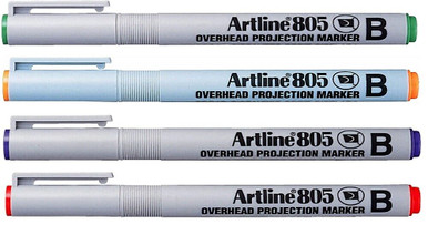 Artline 805 Overhead Projection Pens Pack of 4 Pens - Big White Rabbit.ie
