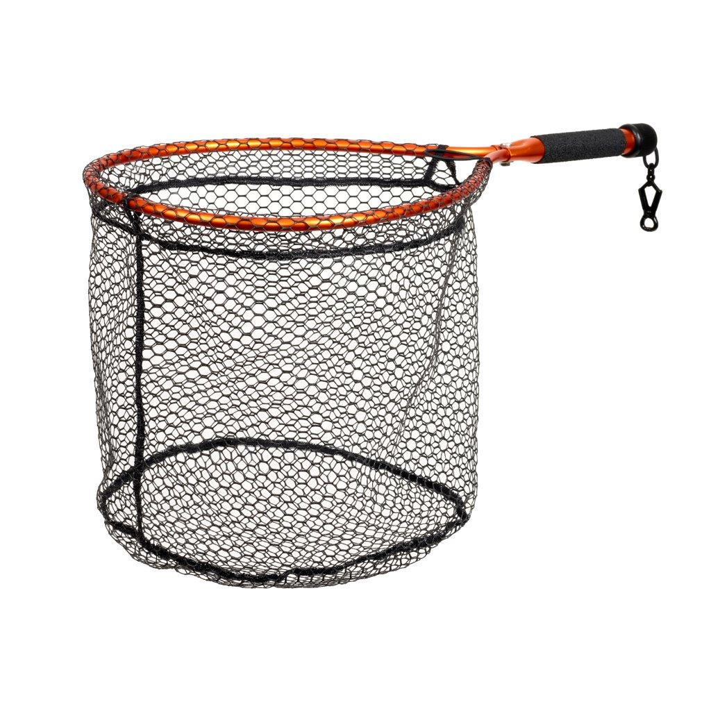 Mclean Short Handle Small Orange Weigh Net Rubber Net -Armadale Angling