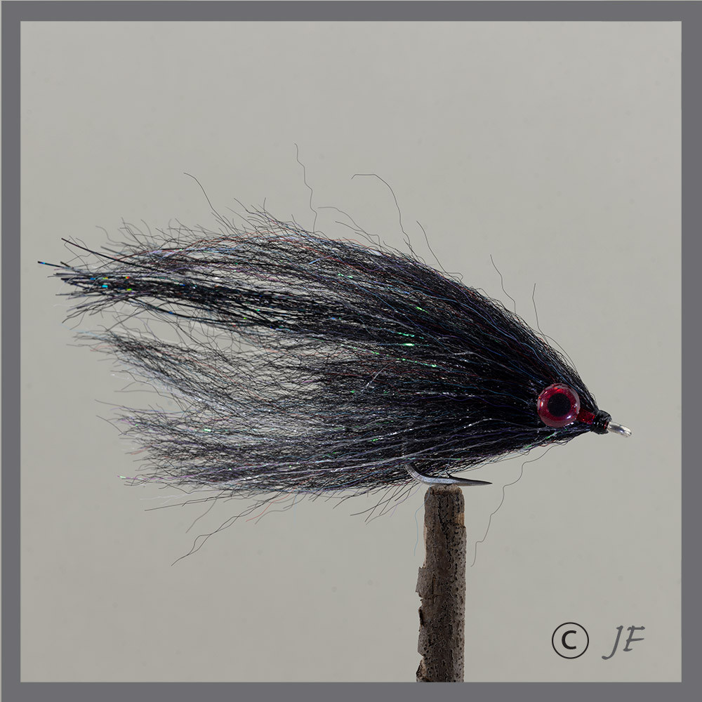 Bunker Bait Saltwater Fly Black - Armadale Angling