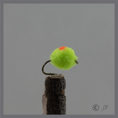Glow Bug Chartreuse/Bright Red Fly - Armadale Angling