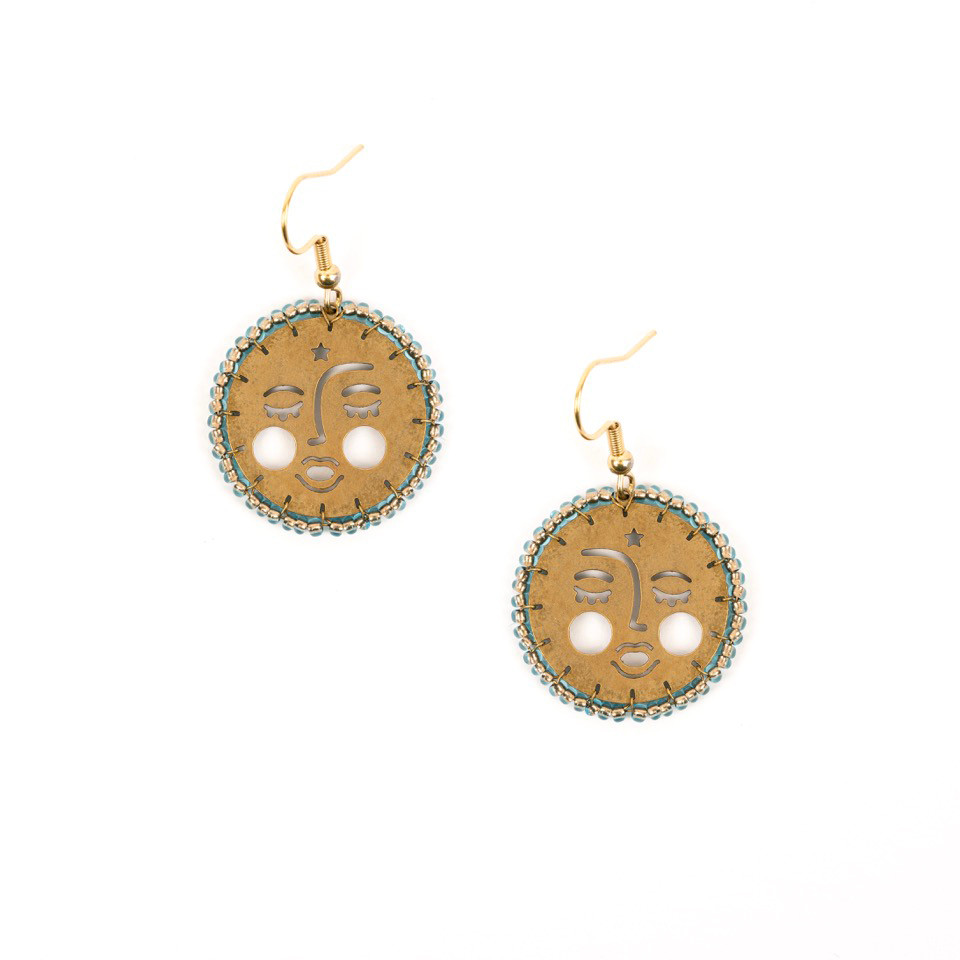 Cosmic Moon Earrings | Handmade Fair Trade Jewelry | Altiplano