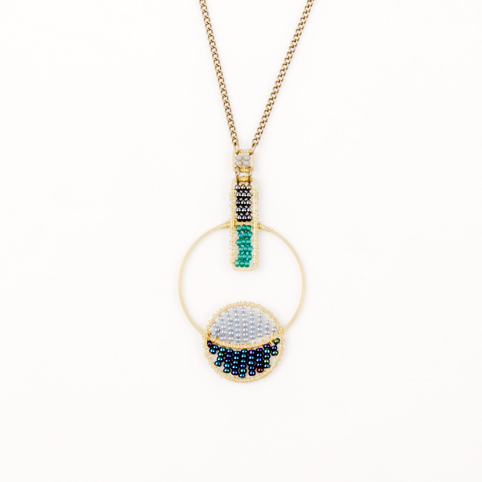Long Stone Colorblock Necklace - Altiplano