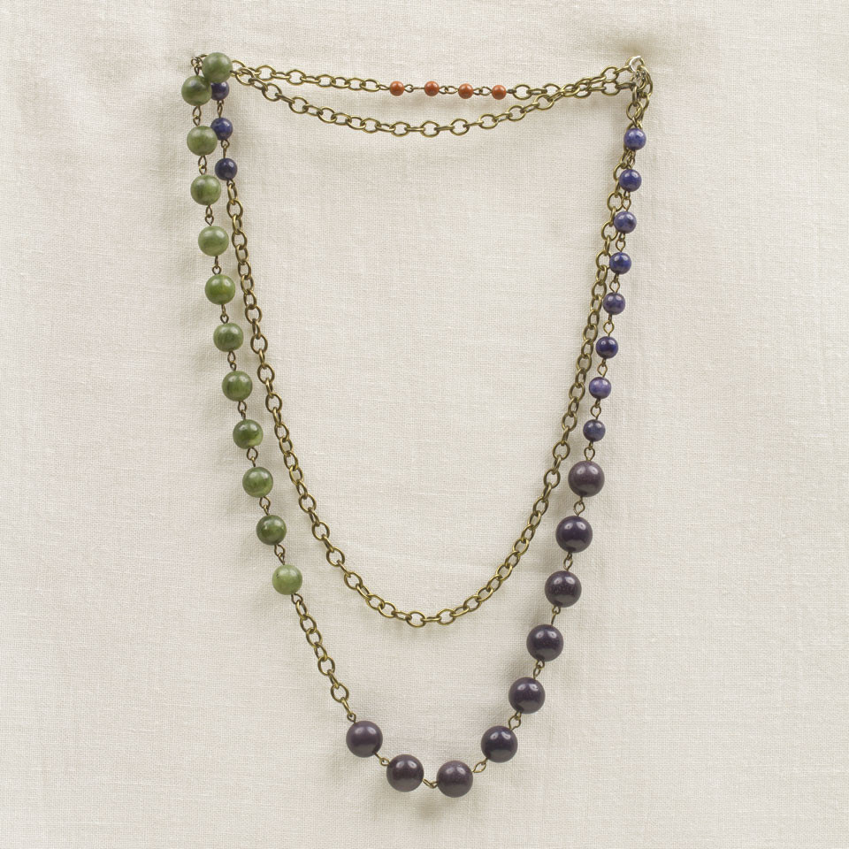 Long Stone Colorblock Necklace - Altiplano