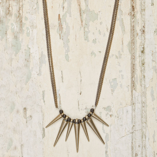 Large Bronze Spike Necklace - Altiplano