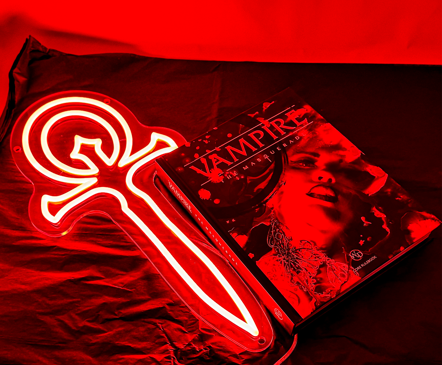 V5 Vampire: The Masquerade LED Neon Wall Ankh