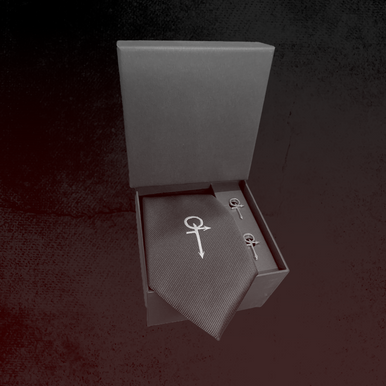 Anarch Silk Tie and Cufflinks set