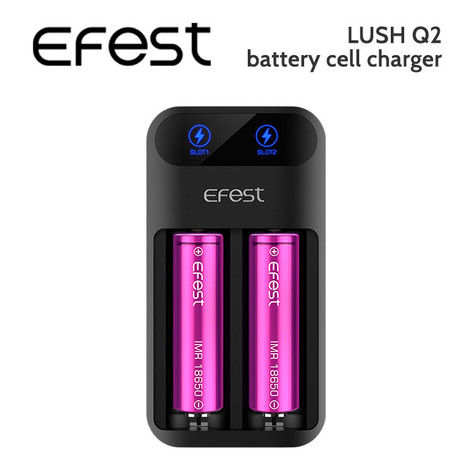 Efest LUSH Q2 two slot battery cell charger.