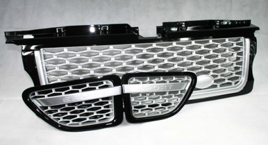 Range Rover Sport (L320) Gloss Black Grille with Silver Mesh Zunsport