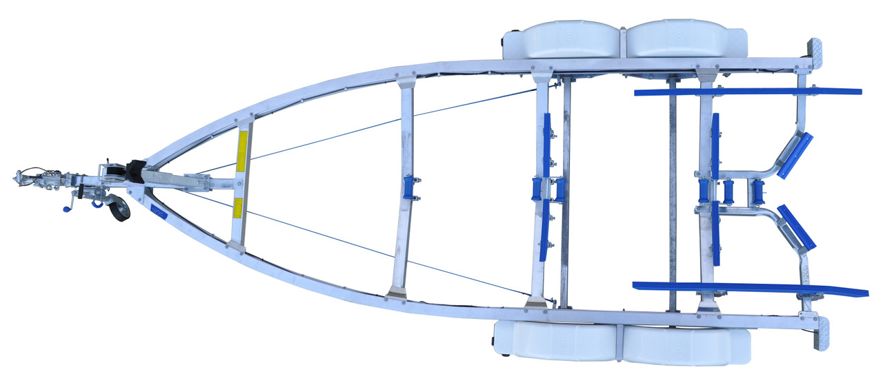 Telwater Move 1595kg Alloy Aluminium dual axle 5.3m to 5.7m boat trailer