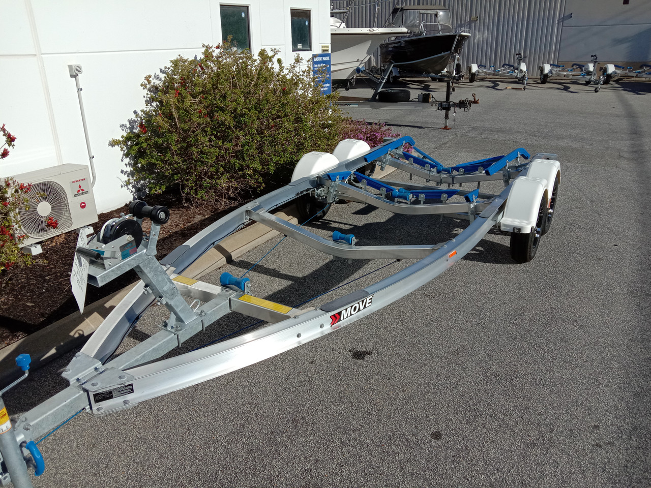 Telwater Move 1850kg Alloy Aluminium dual axle 5.4m to 5.8m boat trailer