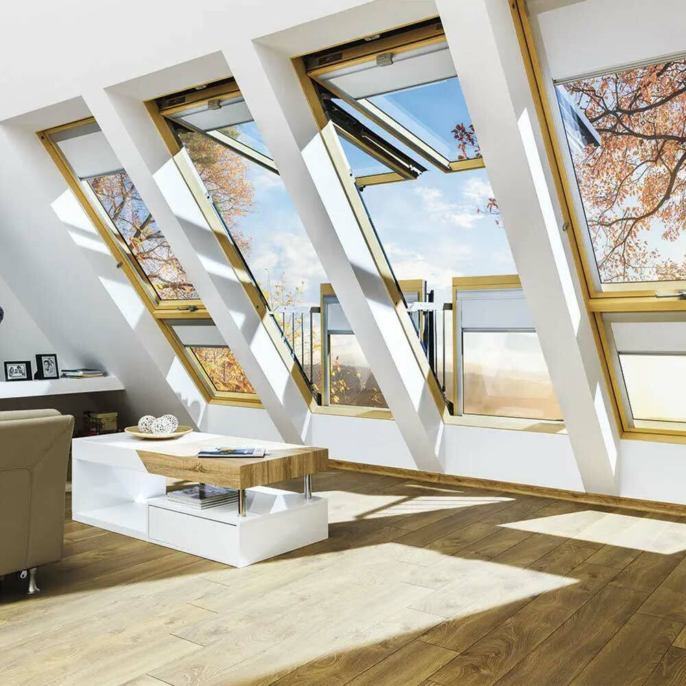 37" x 100" Deck Mounted Balcony Window FGH-V P2 by Fakro