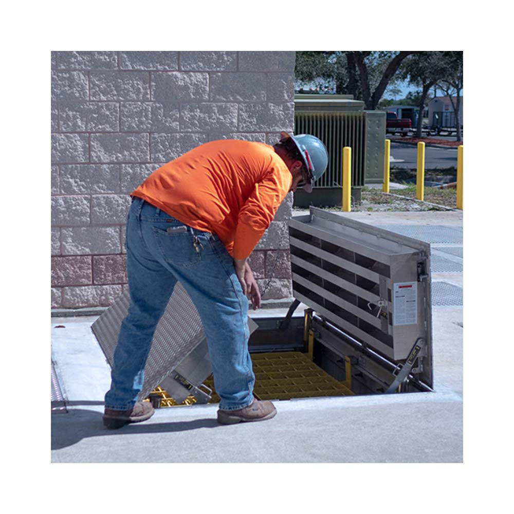 48" x 72" Aluminum Drainage Panel - H20 Loading - Double Leaf - Bilco