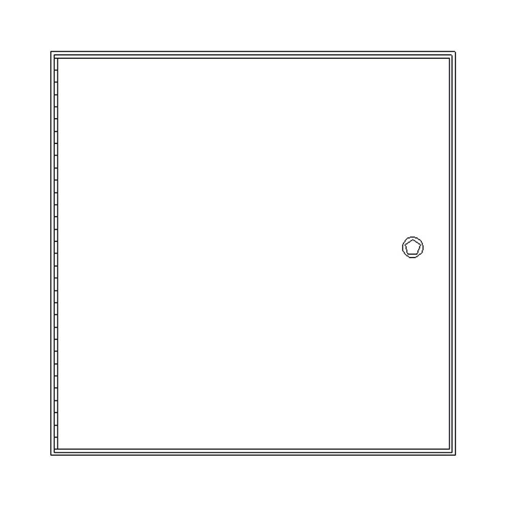 12" x 12" Recessed Panel without Flange - Stainless Steel - Cendrex