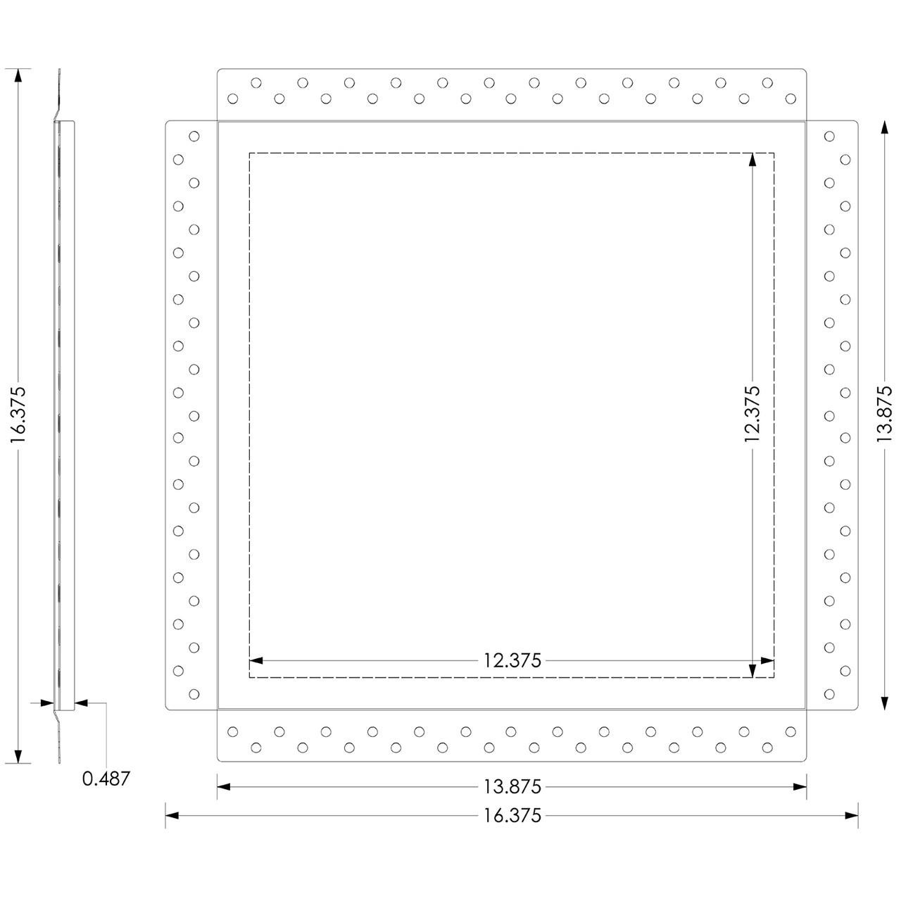Flush Removable Access Panel 14" x 14" IG14 - InvisaGrille