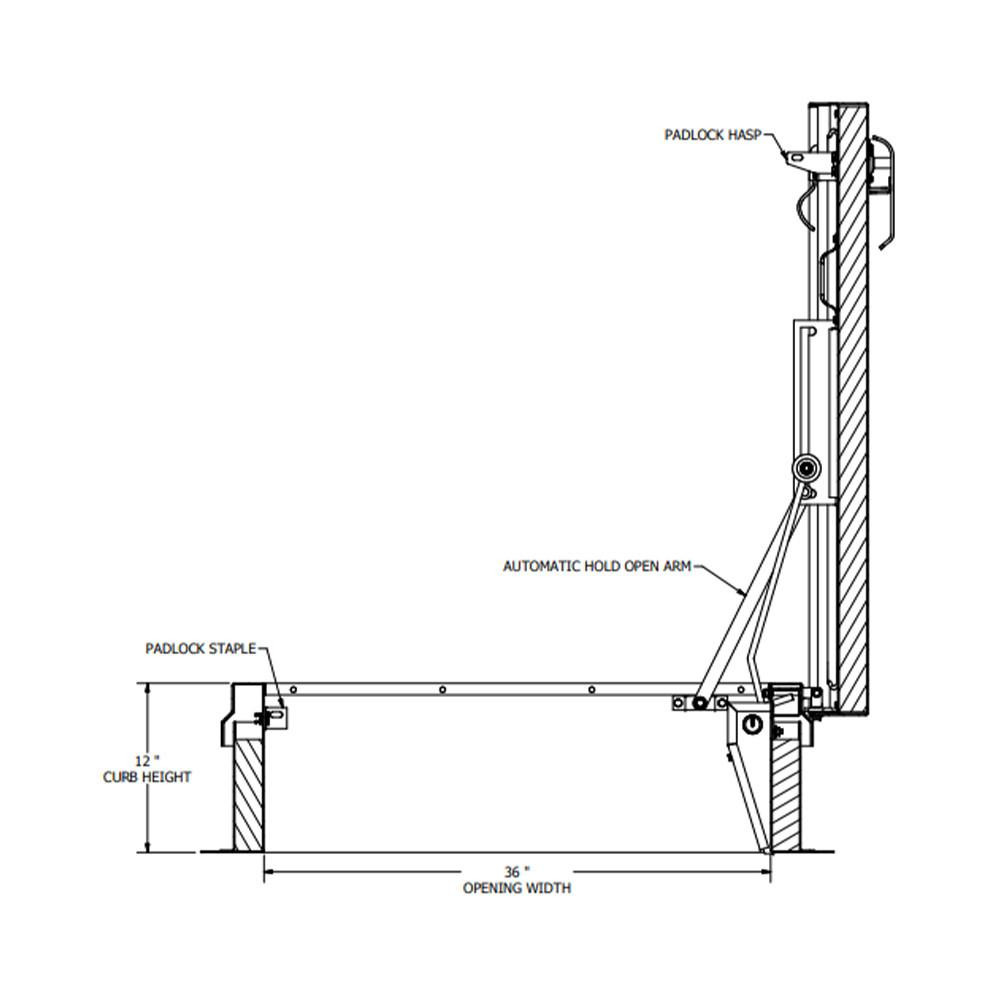 Steel Roof Hatch 30" x 30": Galvanized Single Panel Cover
