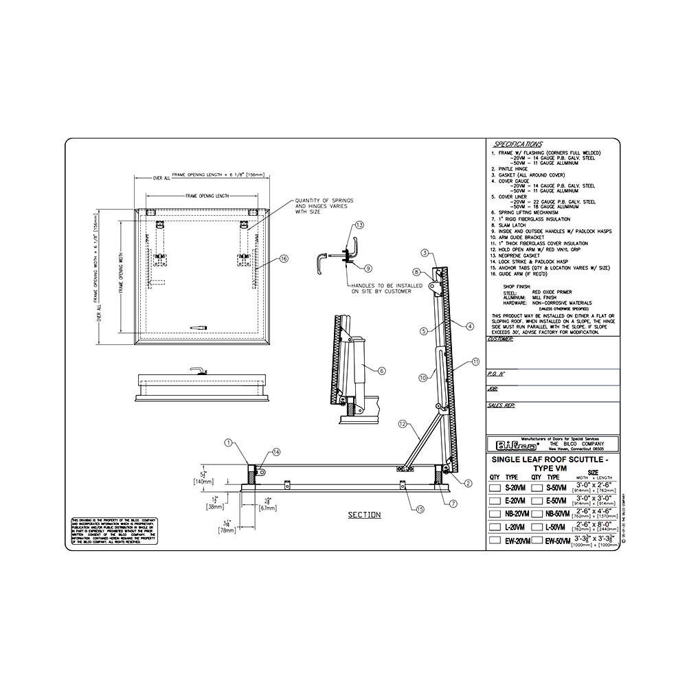 Steel Versamount RePlacement Hatch 30" x 54" - Bilco Buy Now