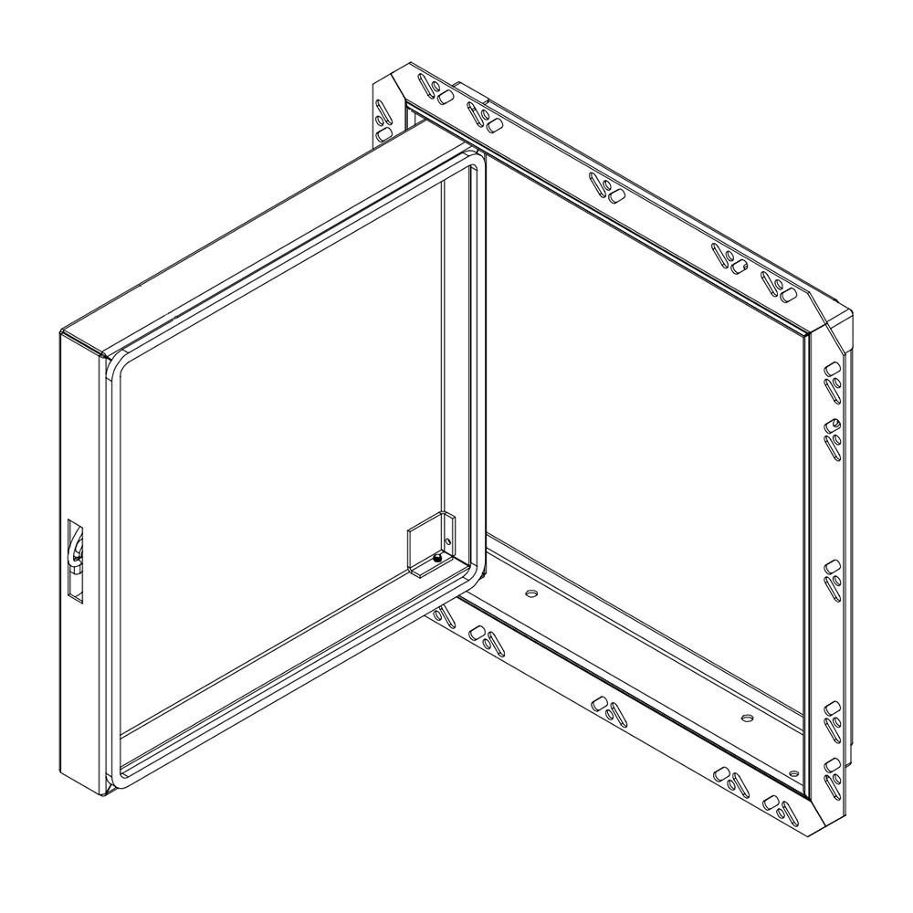 Gasketed Access Panel 24" x 24": Drywall Bead Flange Design