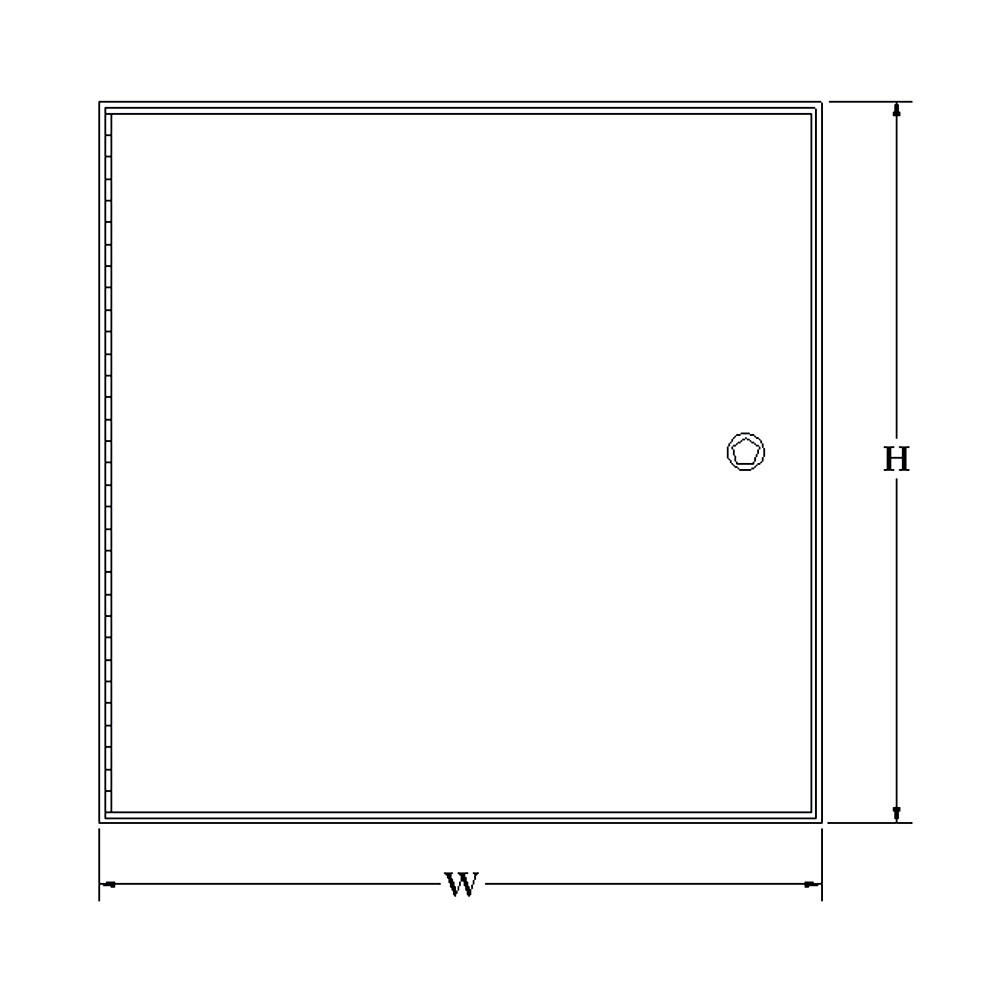 12" x 12" Recessed Access Panel in Stainless Steel - Best