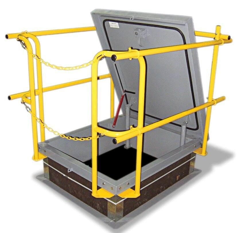 Galvanized Ladder Roof Hatch 30" x 36": Durable Entry Panel