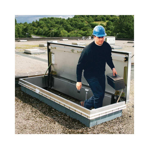 Service Stair Access Roof Hatch 30" x 96": Dade Approved