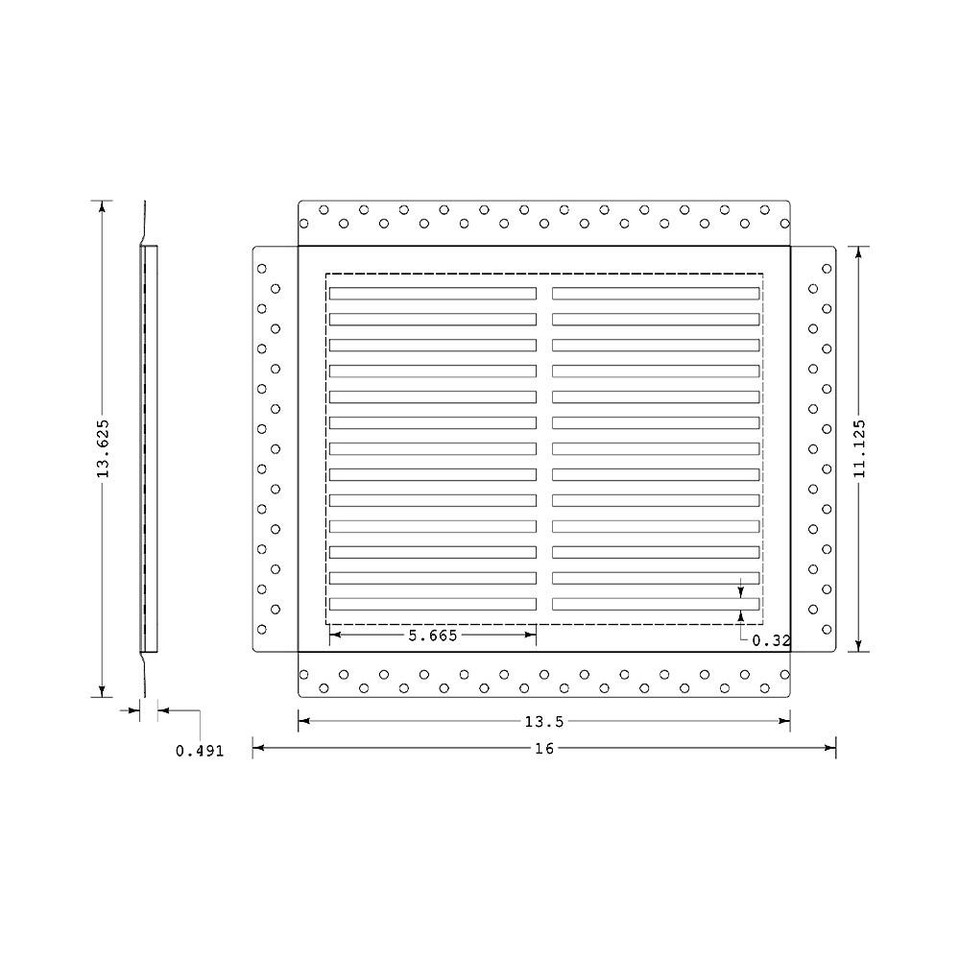 Flush Removable Cold Air Return Cover 14"x8" - InvisaGrille