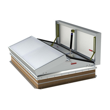 48" x 48" Lumivent Daylighting Smoke Vent - Aluminum - Bilco