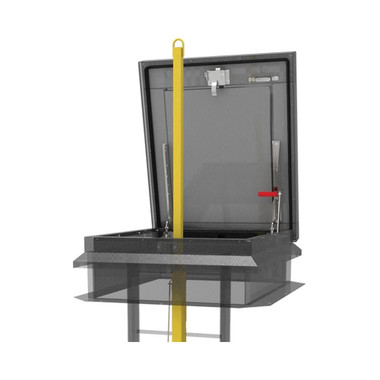 Ladder Safety Post - Steel with Hot Dip Galvanized Finish